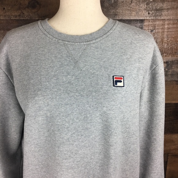 Fila | Tops | Fila Gray Pullover Crewneck Sweatshirt Xl | Poshmark